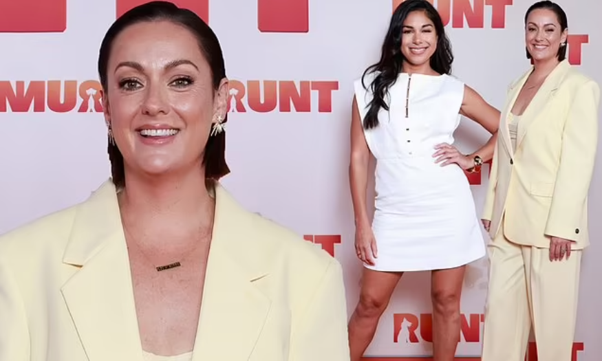 Celeste Barber puts on a sophisticated display in a yellow suit as she ...